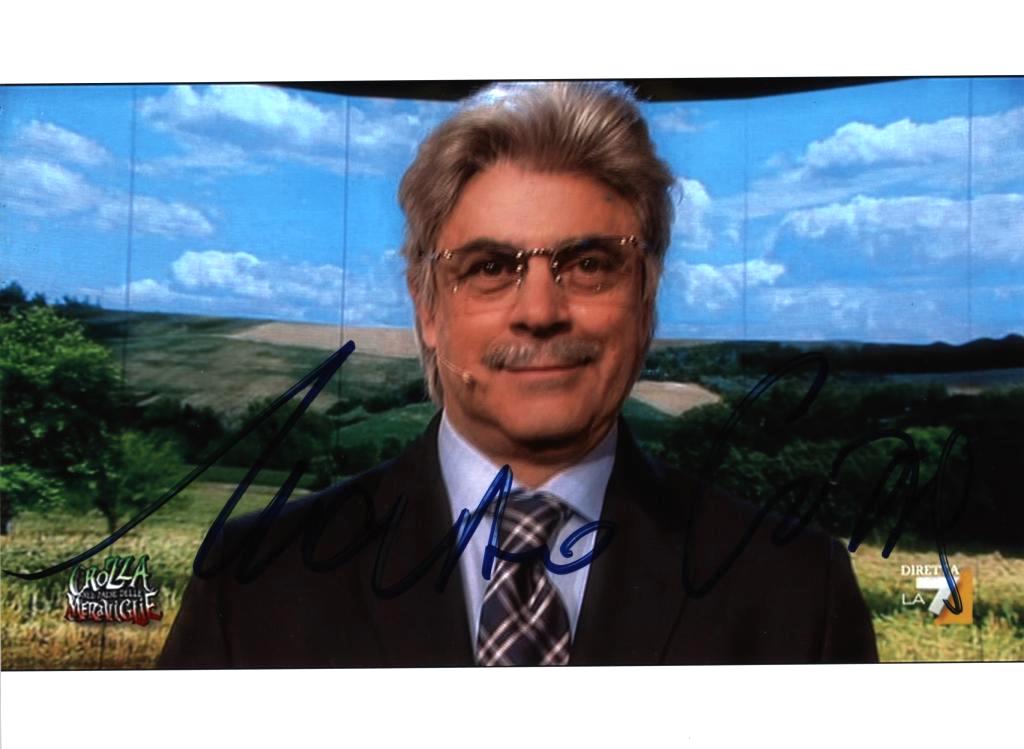 AUTOGRAFO DI MAURIZIO CROZZA COMICO E CONDUTTORE TV FOTOGRAFIA