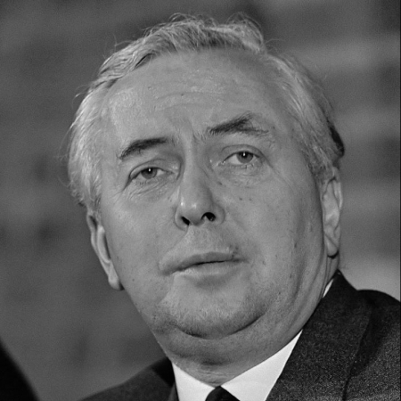 Autografo di Harold Wilson Lord Politico Fotografia con Firma ...